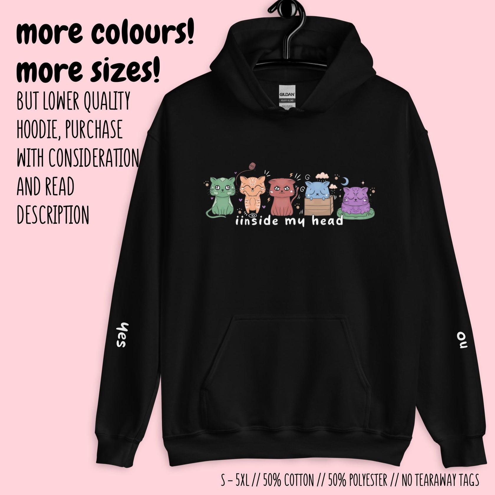 Cat Communication Hoodie ALTERNATE option – IInside My Head