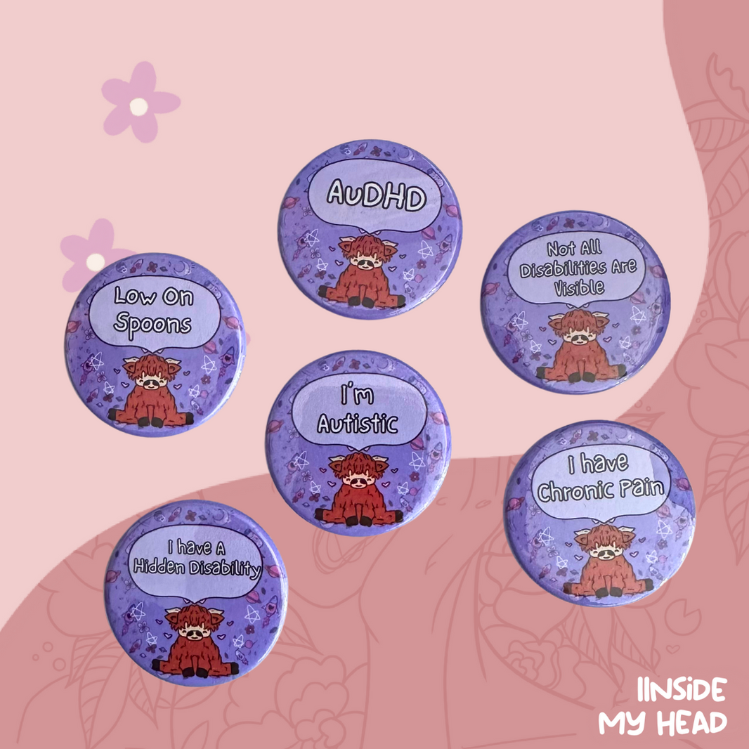 Hidden Disability and Pronoun Badges – IInside My Head